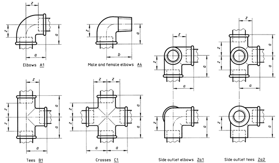Stainless Steel 1 Inch 90 Degree Elbow M F Cast Threaded Class 150