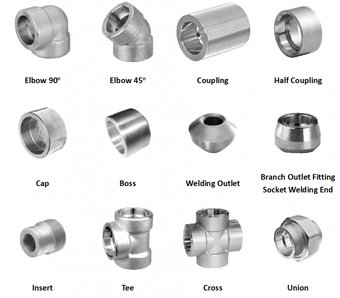 Seamless High Pressure Socket Weld On Threaded Pipe Fittings ASME B16.11