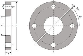 JIS SUS304 10K 80A Stainless Steel Split Flange
