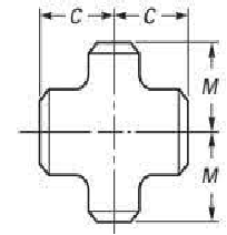 CARBON STEEL CROSS Dimensions Of Butt Welding Straight Tees And Crosses ...