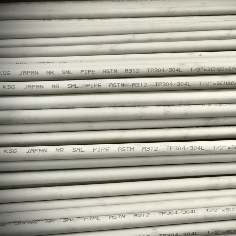 SCH 80S 6m Stainless Steel Pipe ASTM A269 SMLS Round SS 304 Seamless Tube