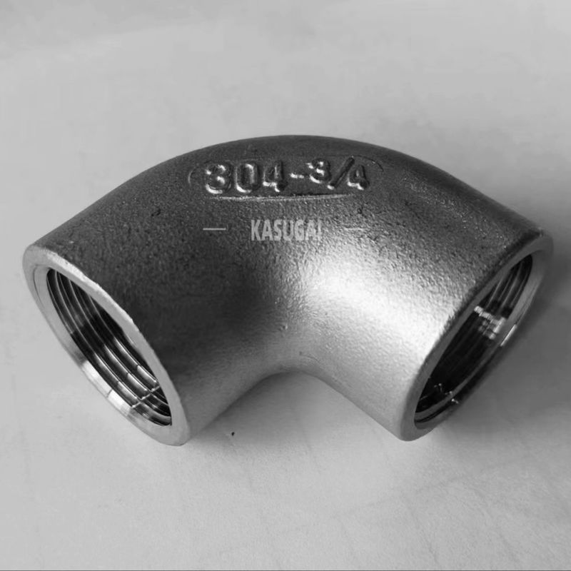 ISO 49-1994 90 Degree Pipe Elbow , Casting Threaded Stainless Steel 90 ...