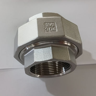 ASME B1.20.1 Stainless Steel Threaded Union , Cast Conical Pipe Union ...